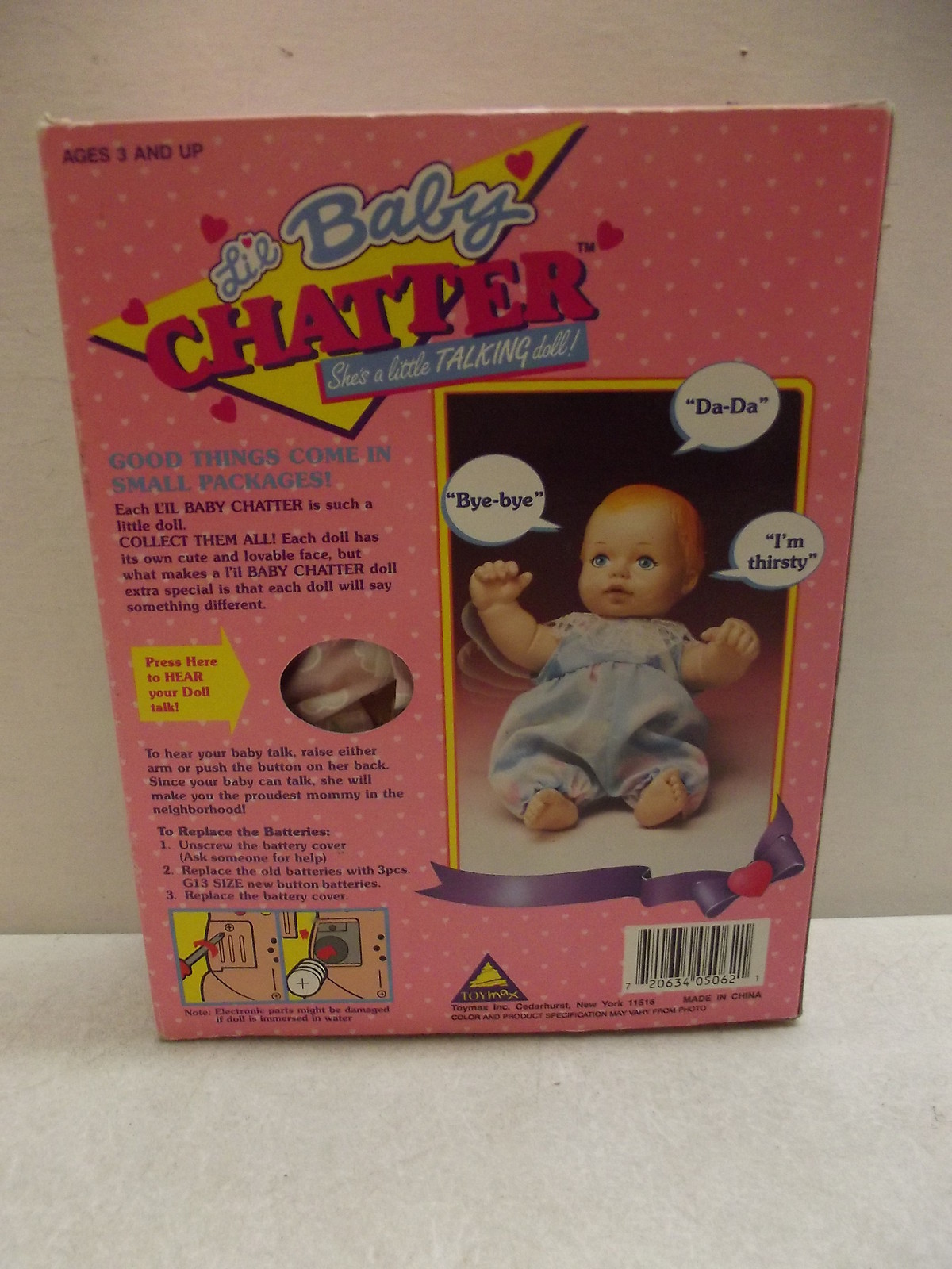 VINTAGE TOYMAX LIL BABY CHATTER DOLL NIB | eBay