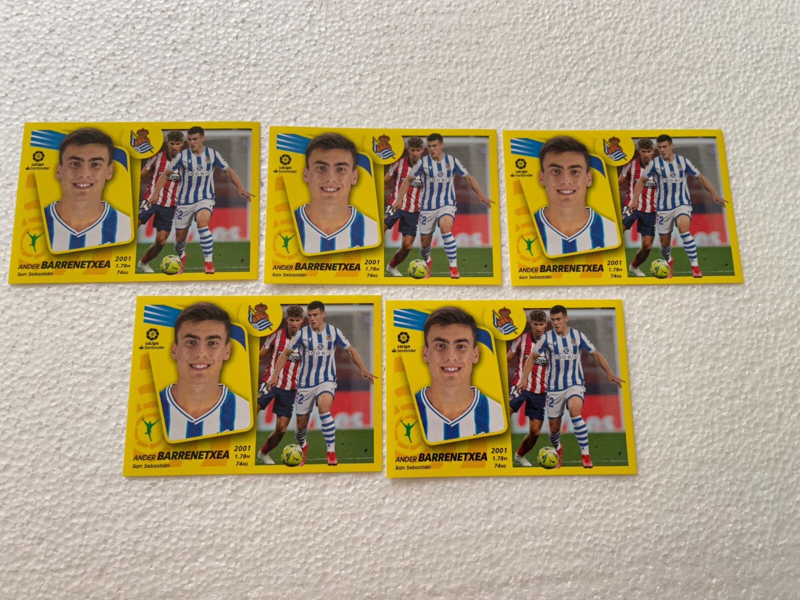 Panini Spanish La Liga 2021-2022 5 x Barrenetxea #510 - Real Sociedad ...