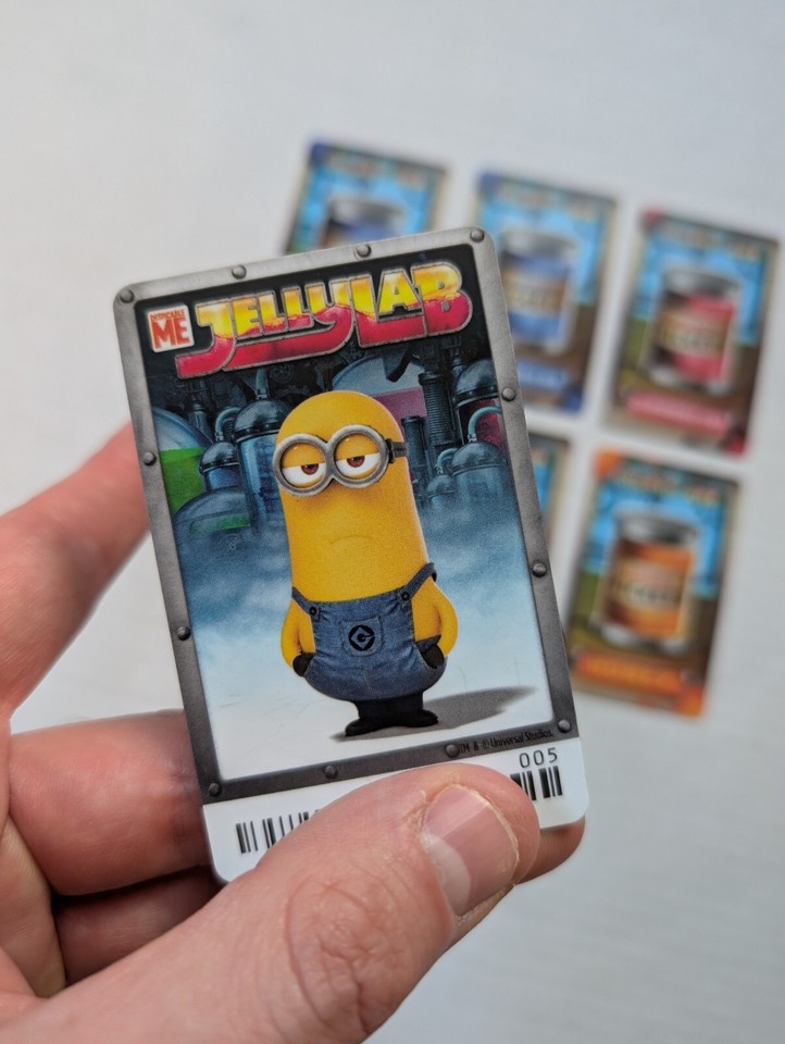 Despicable Me Jelly Lab Card Lot Kevin Minion Ticket Jar Dave & Busters ...