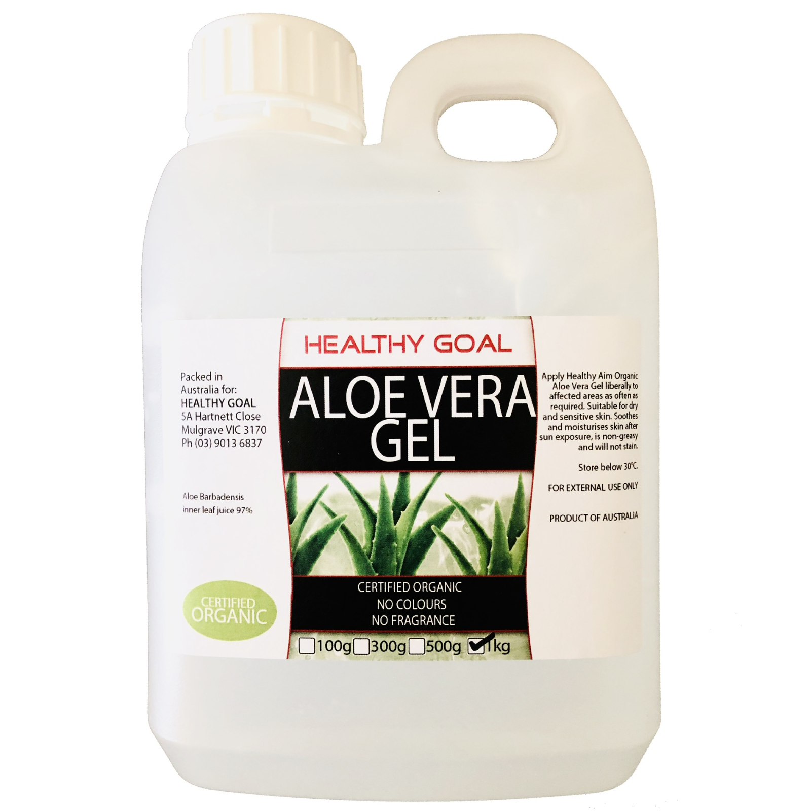 Australian ALOE VERA GEL Certified Organic Skin DIY Ingredient Premium ...