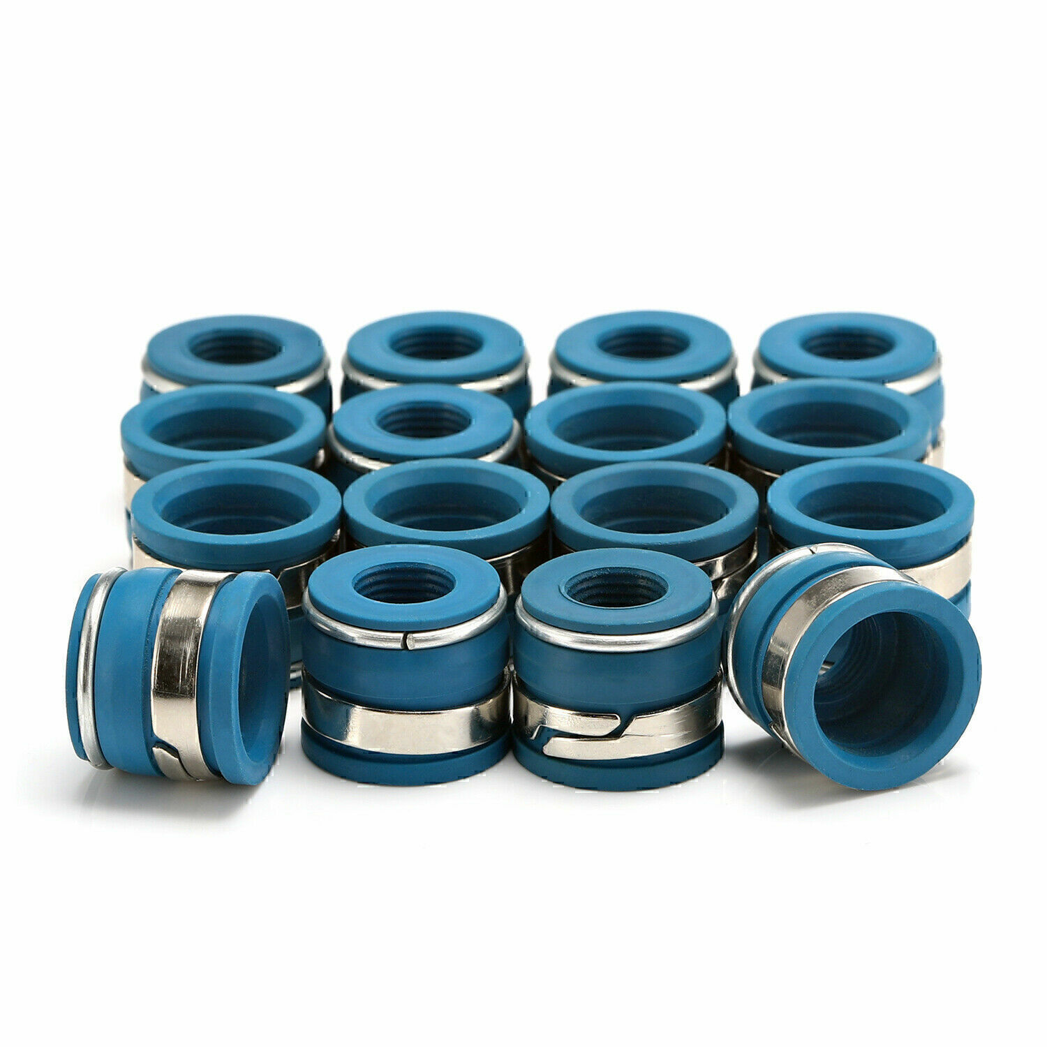 16pcs SBC For Chevy Chevrolet Small Block Performance VITON Valve Stem ...
