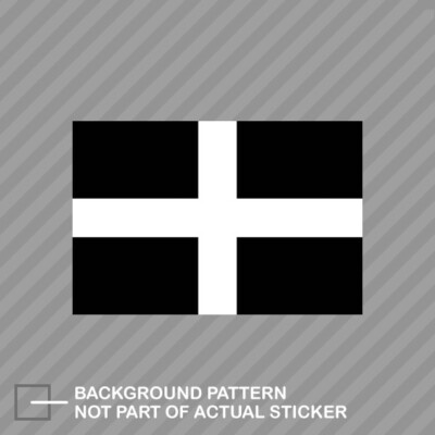 Cornwall Cornish Flag Sticker Decal Vinyl saint piran's flag english | eBay