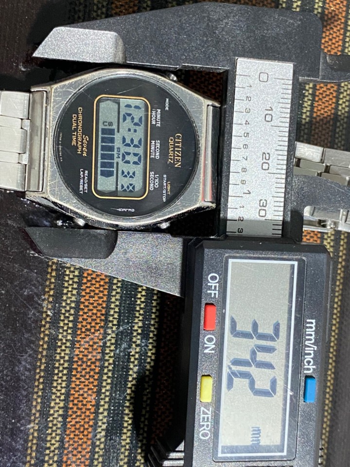 citizen lcd watch seven chronograph dual time quartz. | eBay