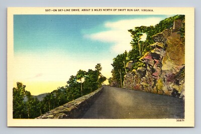 Skyline Drive North of Swift Run Gap Shenandoah Valley VA Postcard | eBay