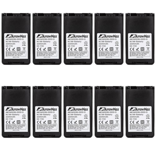 10 Units 2200mAH Ni-MH Rechargeable Battery for Kenwood NX-3420 NX-3320 ...