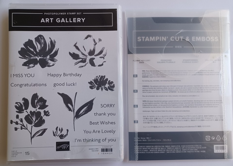 Stampin' Up! ART GALLERY Stamp Set and FLORAL GALLERY Dies Bundle | eBay