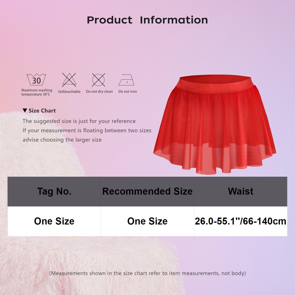 Sissy Skirts for Men Crossdressing Lingerie Sheer Micro Mini Skirt ...