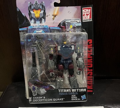 Transformers Titans Return Chasm & Decepticon Quake Deluxe Class Figure ...