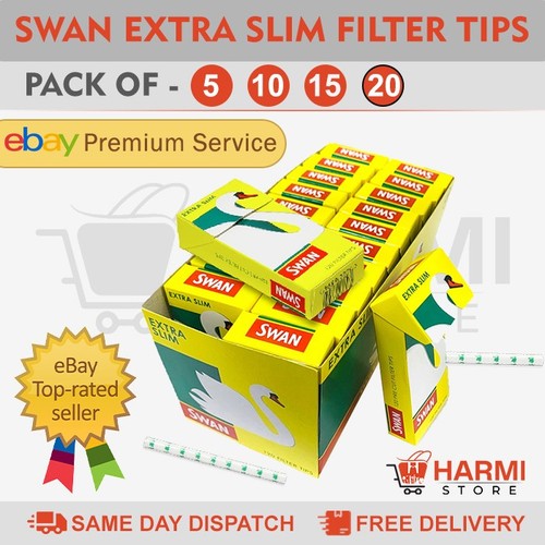 Swan Extra Slim Filter Tips 120 Pack – Extra Fine Rolling Filters Fast ...