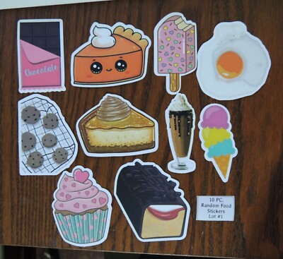 Random - Food, Snack, & Sweets - Stickers Lot #1 - 10 pcs. *Mixed ...