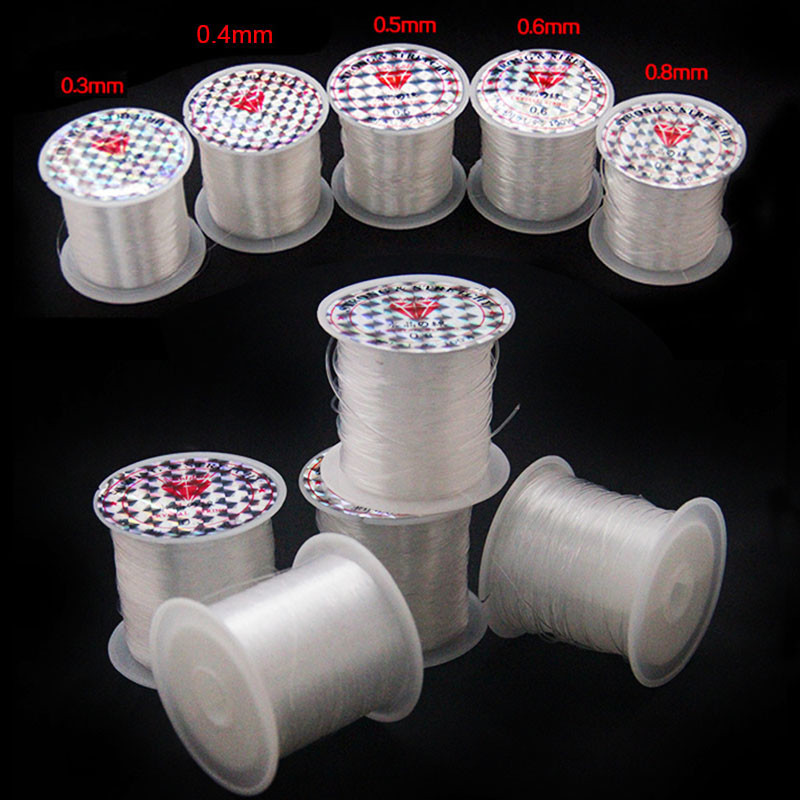 Nylon Beading Wire Cord Thread 0.3-0.8mm Fishing Wire String Craft DIY ...