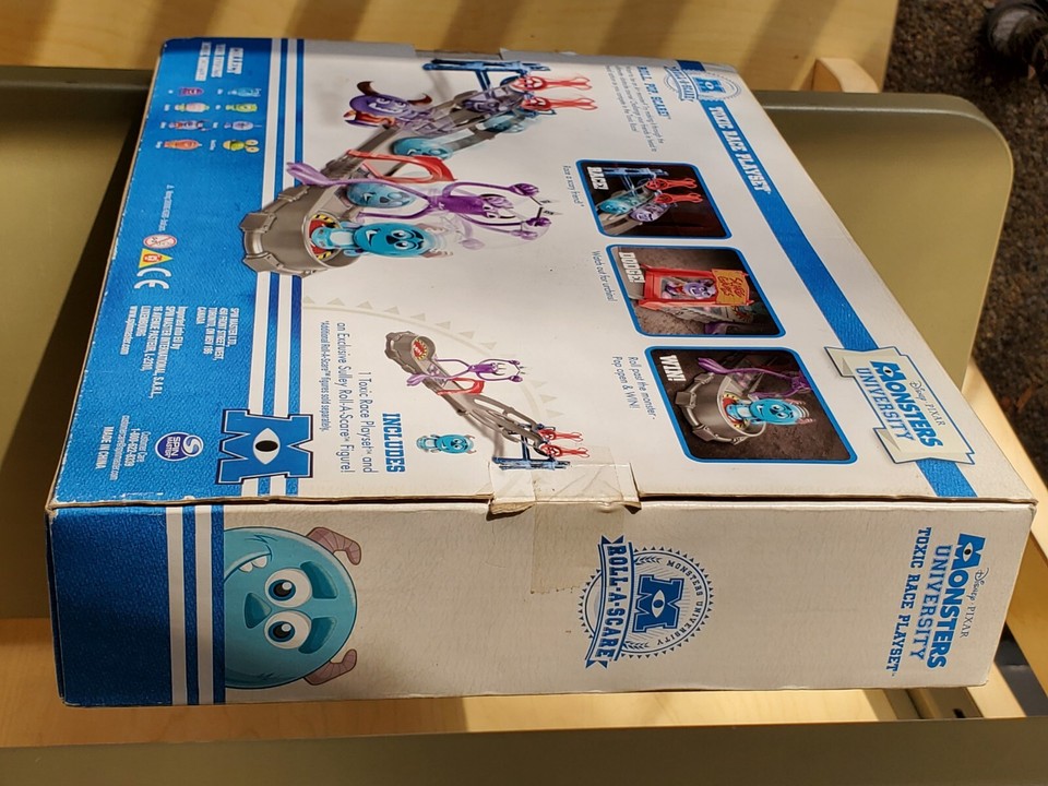 Spinmaster Monsters University Roll-a-Scare Play Set, Toxic Race ...