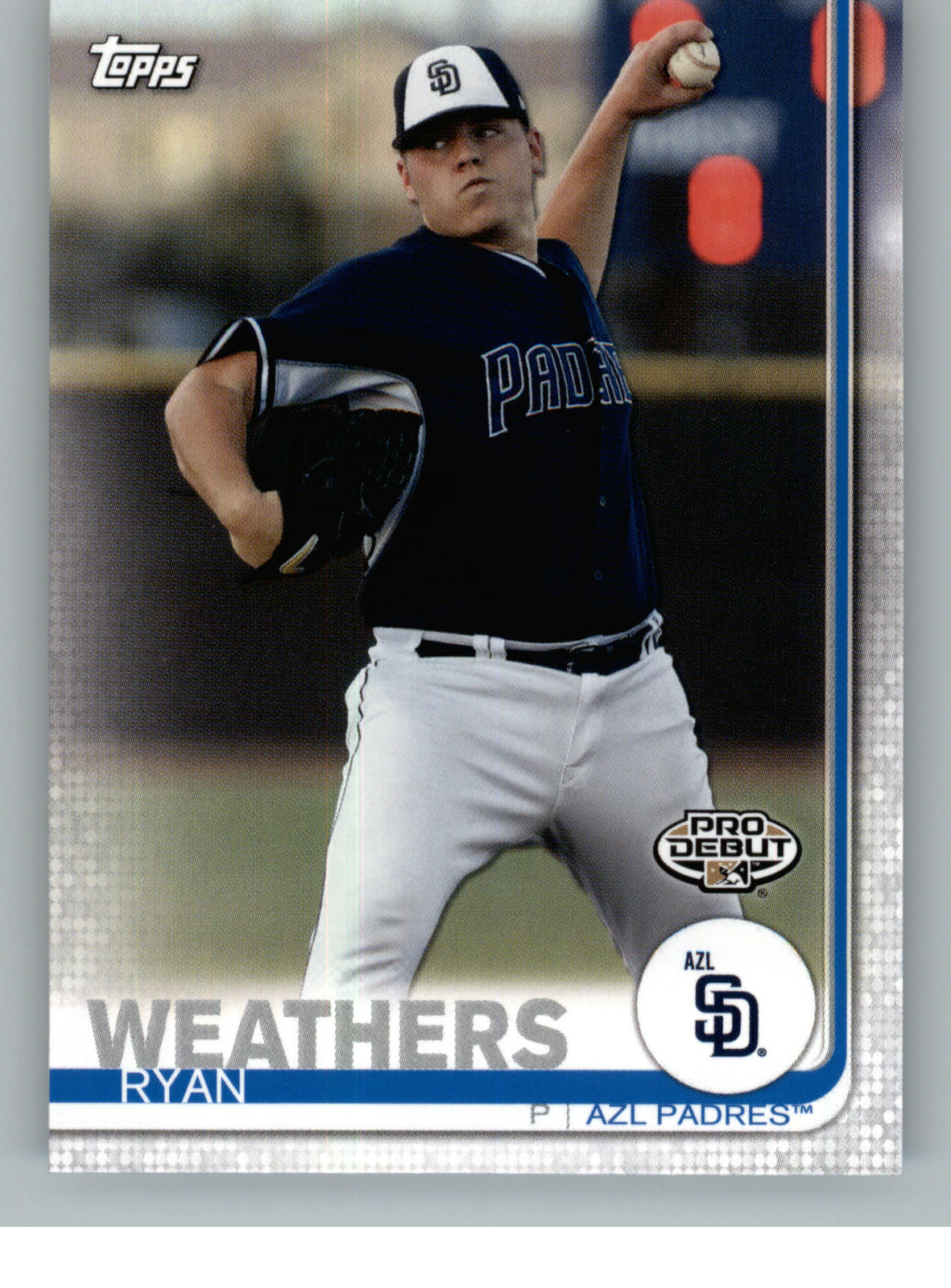 2019 Topps Pro Debut 83 Ryan Weathers - AZL Padres | eBay
