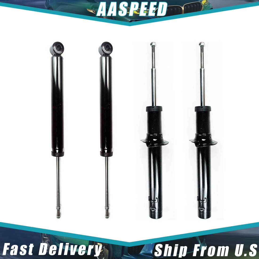 4pcs Front Rear Shock Absorber Suspension Strut Assembly Fits 2006 ...