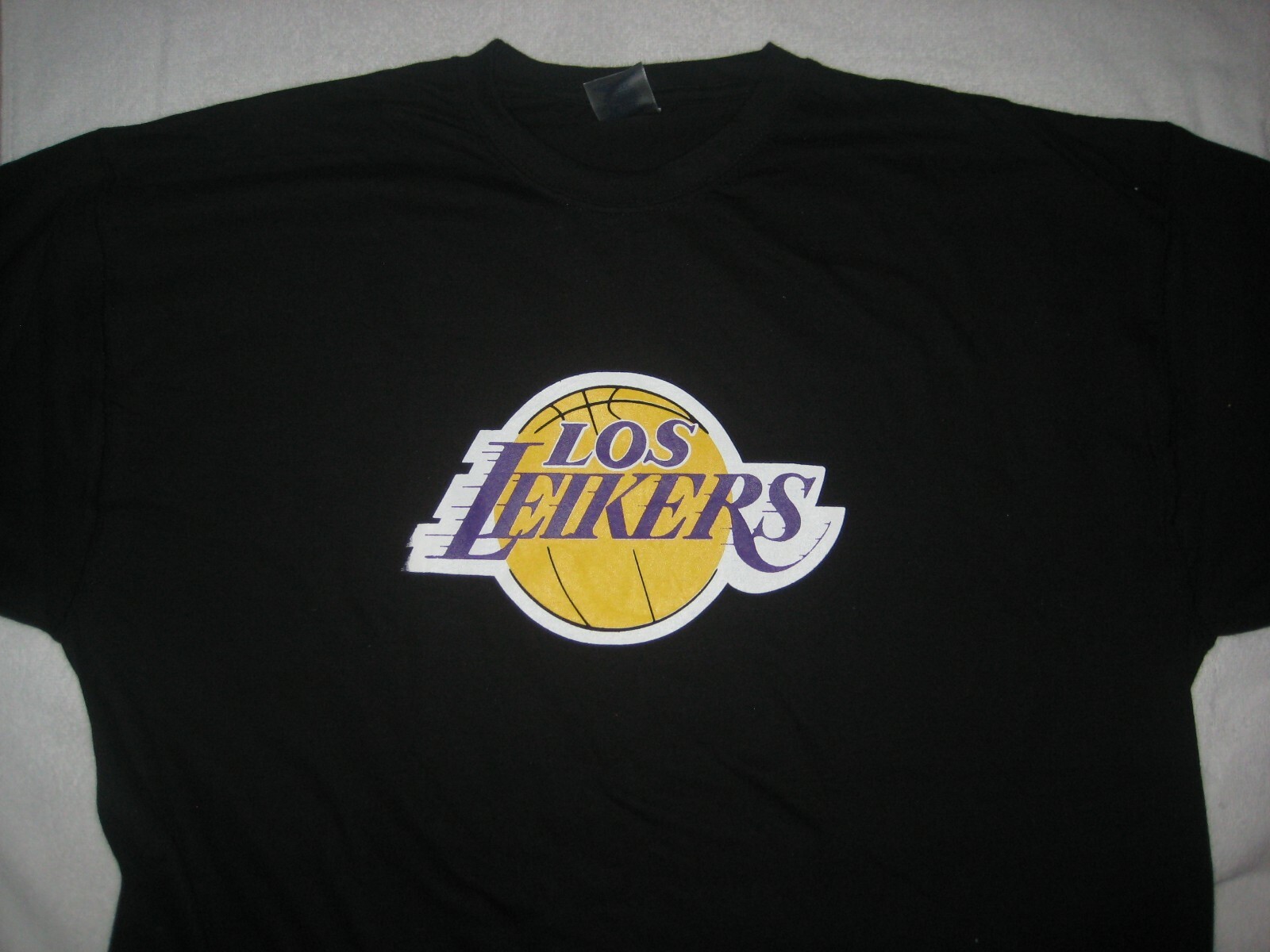 LOS LEIKERS Black T-Shirt XL Mens Funny Spanish The Lakers NBA ...