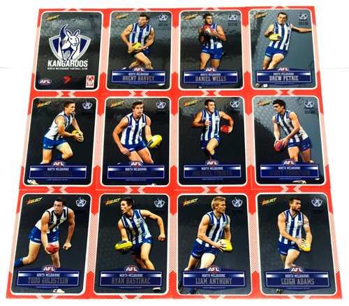 2012 SELECT AFL CHAMPIONS TRADING CARD LASER STICKER CARD TEAM SET(12 ...