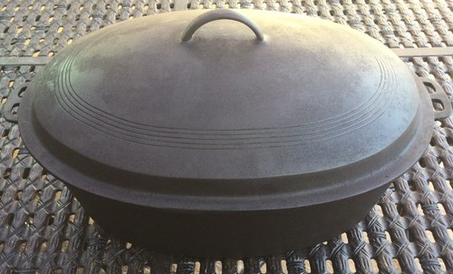 Wagner Ware Sidney O #9 Drip Drop Oval Roaster 1289 w/Lid and Trivet ...
