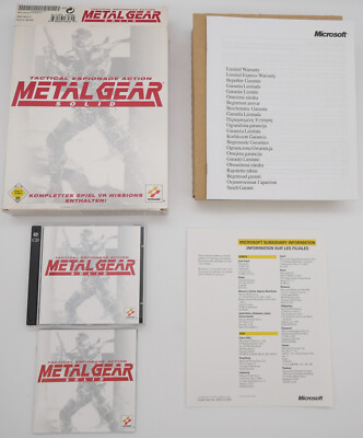 Metal Gear Solid PC CD-Rom Computer BIG BOX OVP boxed | eBay