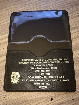 Vintage Teamsters Local 705 Brown Card Holder | eBay