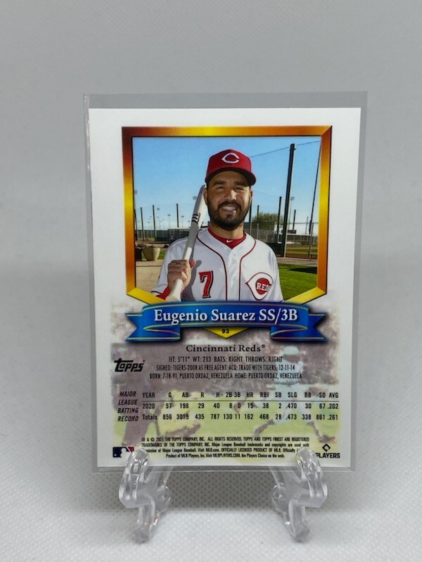 2021 Topps Finest Flashbacks Baseball Eugenio Suarez #93 Cincinnati ...
