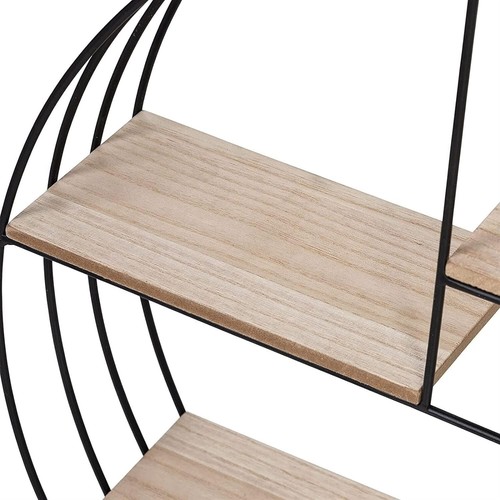 Round Multi Section Shelf Metal Wire Wall Mounted Floating Shelves ...