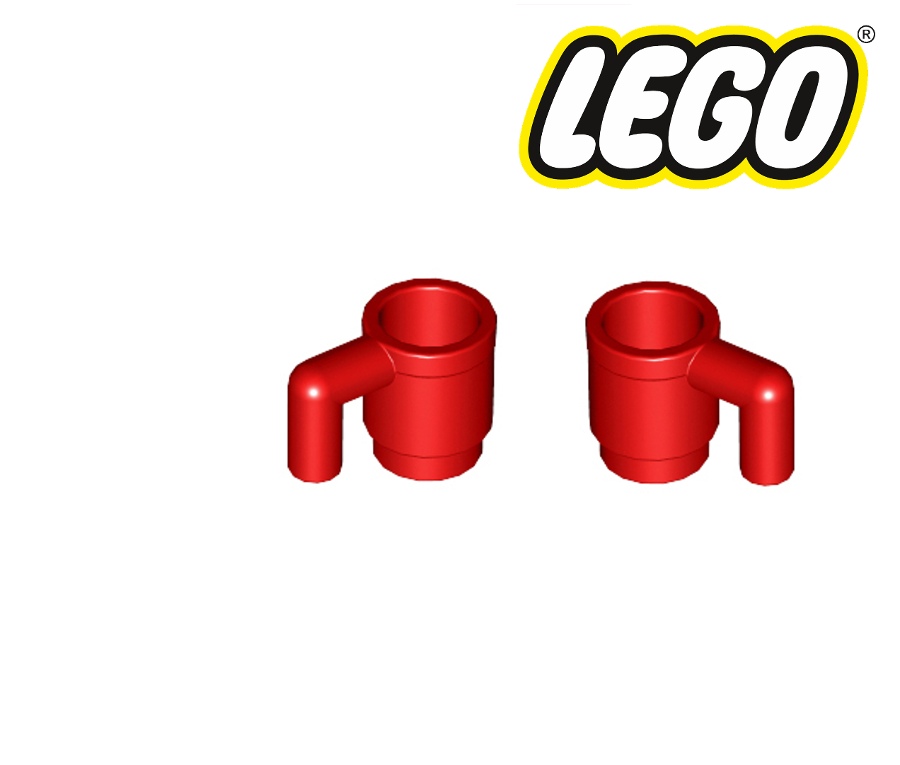 LEGO Minifigure RED Utensil Mugs Kitchen Food Cup Lot of 2 | eBay