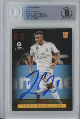 2019-20 RED Panini Chronicles Rodrygo Signed #375 Rookie Beckett ...