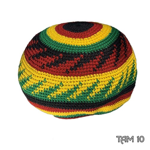 Rasta Handmade Crochet Beret Tam Bonet Beanie Cap Hippie Reggae Style M ...