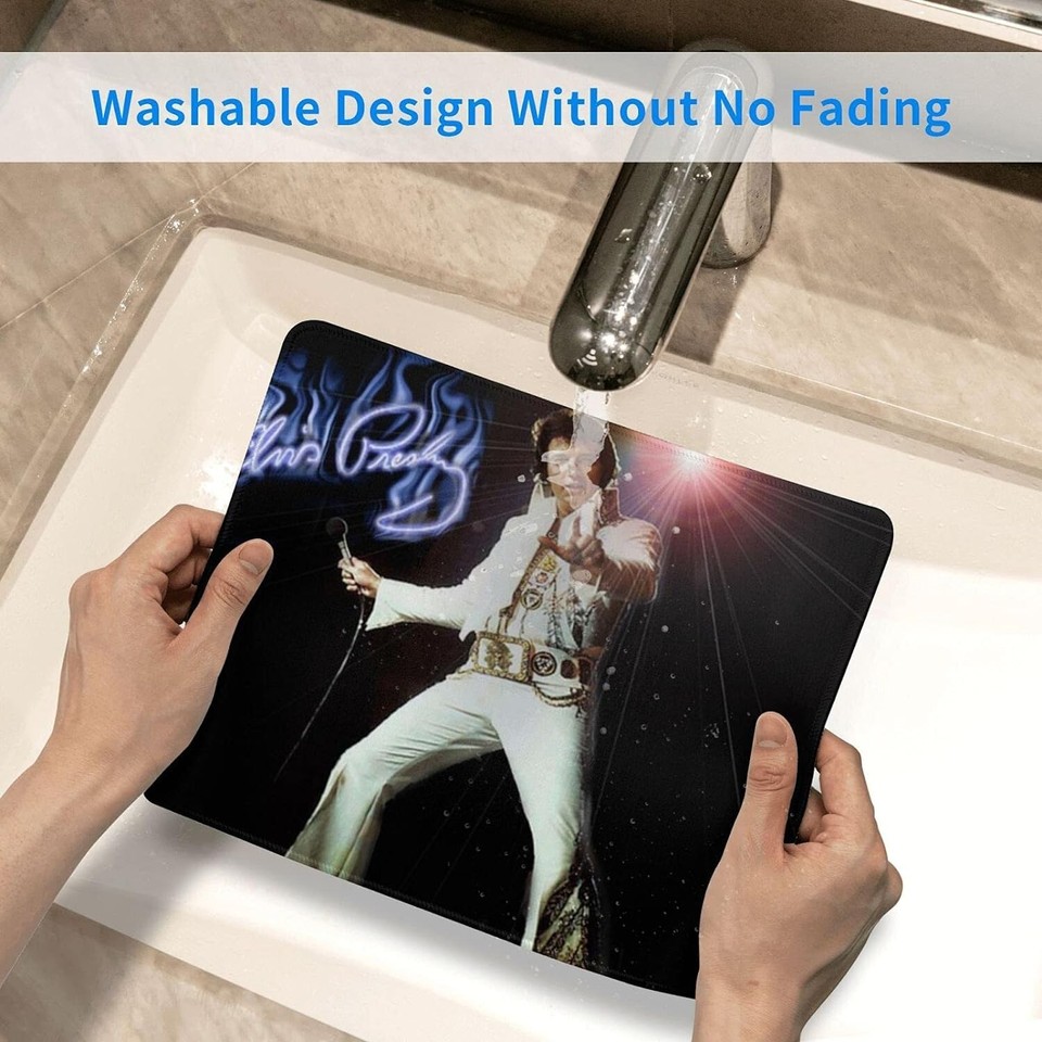 ELVIS PRESLEY THE KING OF ROCK & ROLL UNIQUE STYLE NON SLIP MOUSE MAT ...