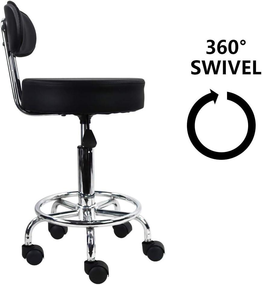 Adjustable Seat Work Shop Stool Chair Swivel Bench Bar Rolling Garage ...