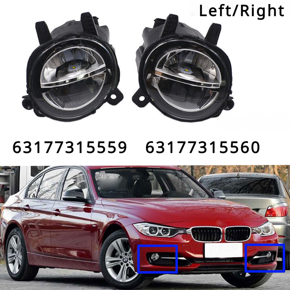 1Pc L/R Front Fog Light Fog 63177315559 63177315560 Fits For BMW 3 ...