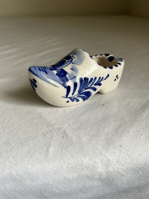 Vintage Blue Delft Deco Dutch Clog Shoe Ashtray Holland Hand Painted | eBay
