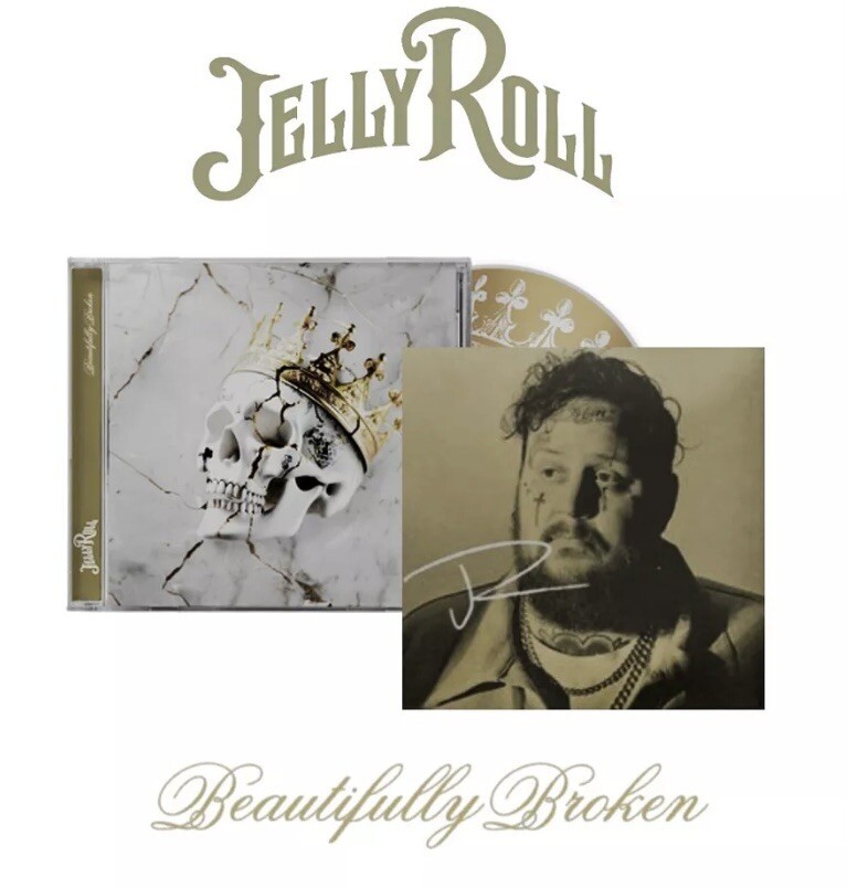 Jelly Roll SIGNED CD Beautifully Broken NEW 2024 Autographed Insert ...
