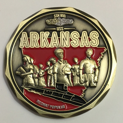 USS ARKANSAS (SSN 800) ATTACK SUBMARINE CHALLENGE COIN - UNDER ...