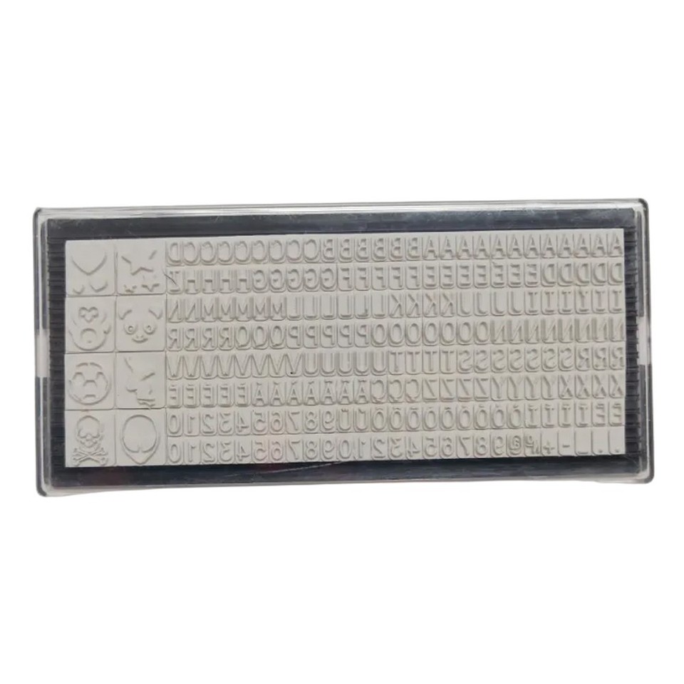 4mm Reusable Rubber Type Stamp for Digital Letter with Easy Ink ...