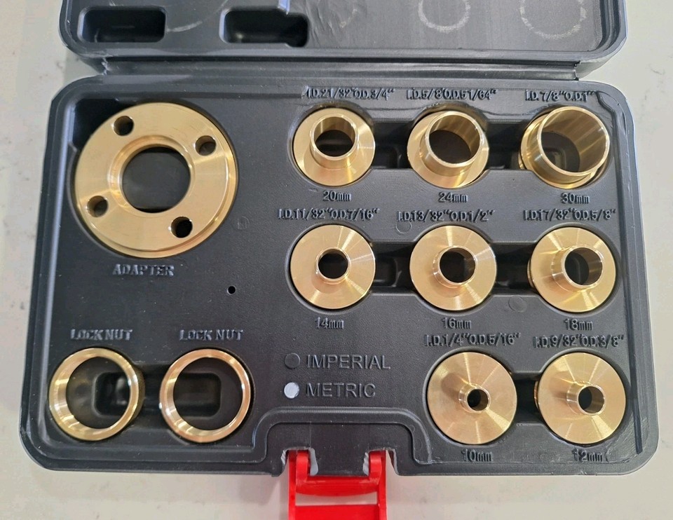 11Pc Brass Router Guide Template Kit Set With Case | eBay