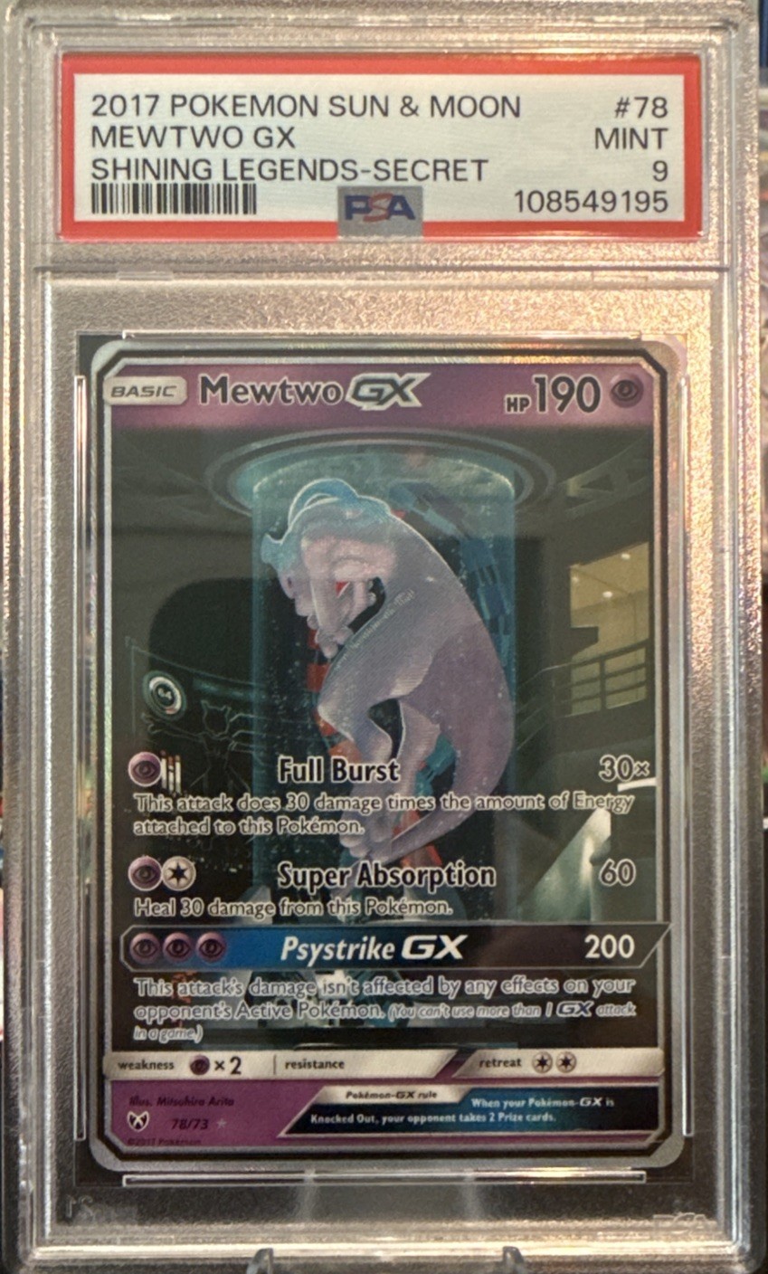 Mewtwo GX 78 Current Market Value | Shining Legends