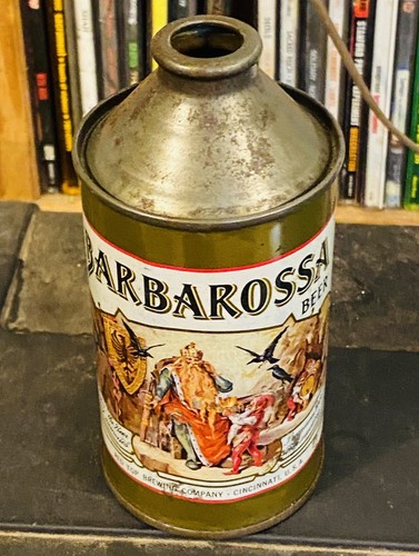 Barbarossa DENTED Cone Red Top Beer Can Brewing Company Concinnati Ohio ...
