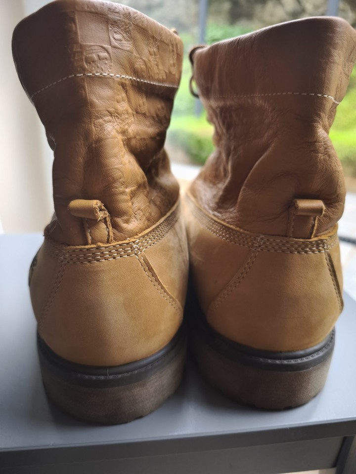 Timberland Men's Roll Top Combat Boots Size 14.5 Brown Leather Upper ...