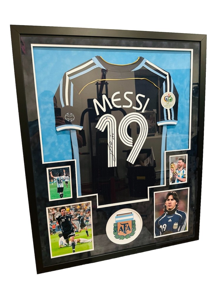 Lionel Messi Signed Jersey Argentina Beckett COA Framed | eBay