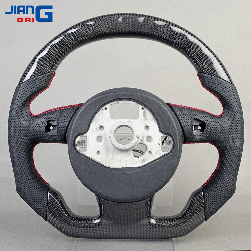 Carbon Fiber LED Flat Sport Steering Wheel For 12-16 Audi S3 S4 S5 RS3 ...