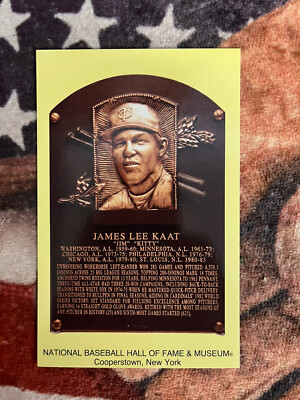 Jim Kaat Postcard - 2022 Baseball Hall of Fame Induction Plaque - Twins ...