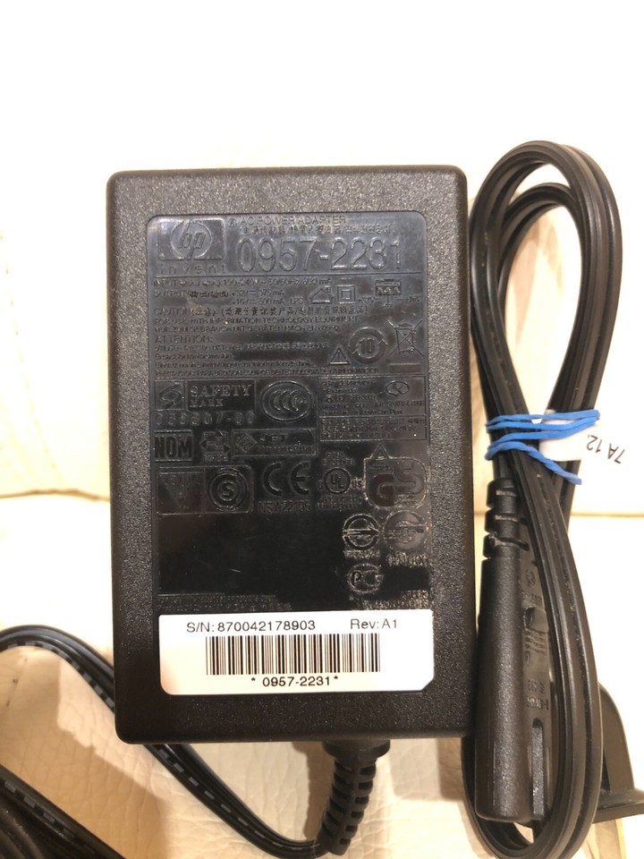 HP AC Power Adapter Genuine OEM 0957-2231 Photosmart/Deskjet/Inkjet ...