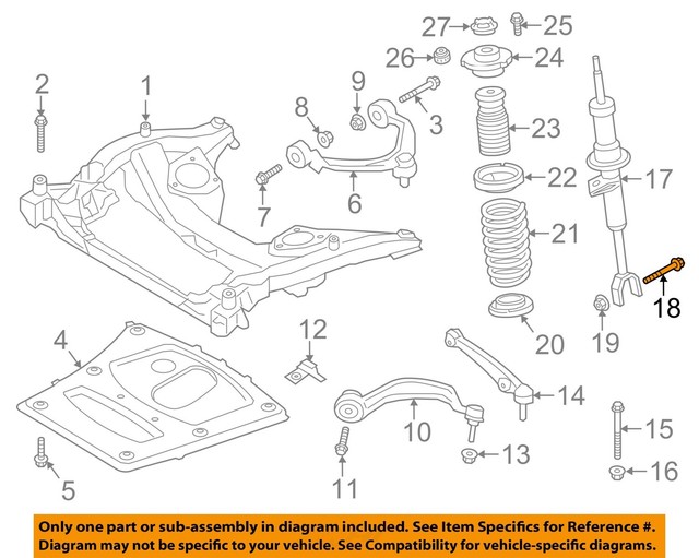 BMW OEM 11-16 X3 Front Suspension-strut Lower Bolt 07119906495 for sale ...