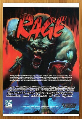 1995 Rage Werewolf The Apocalypse TCG Trading Cards Print Ad/Poster ...