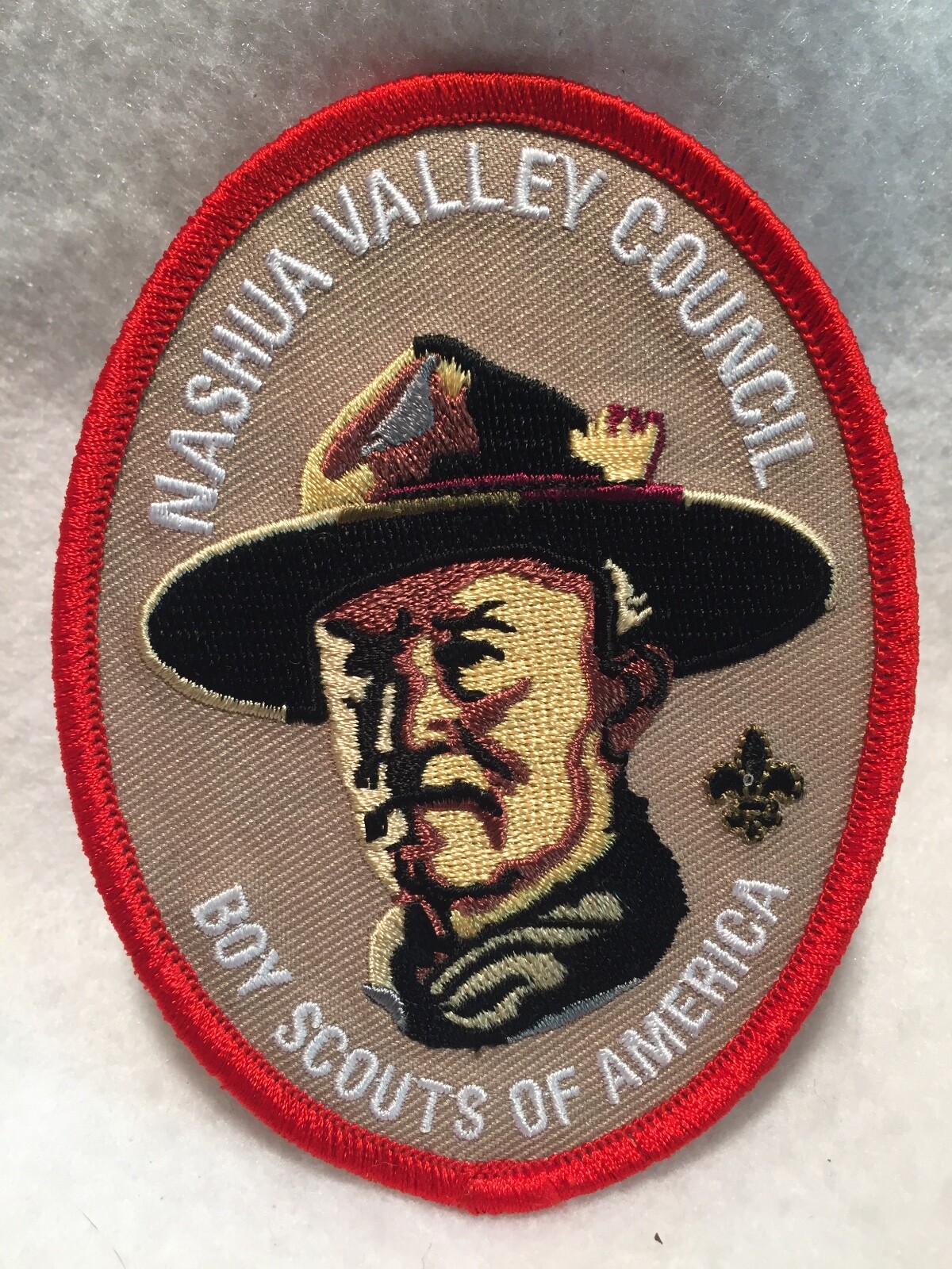 (t64g-1). Boy Scouts - Baden-Powell oval patch - Nashua Valley Council ...