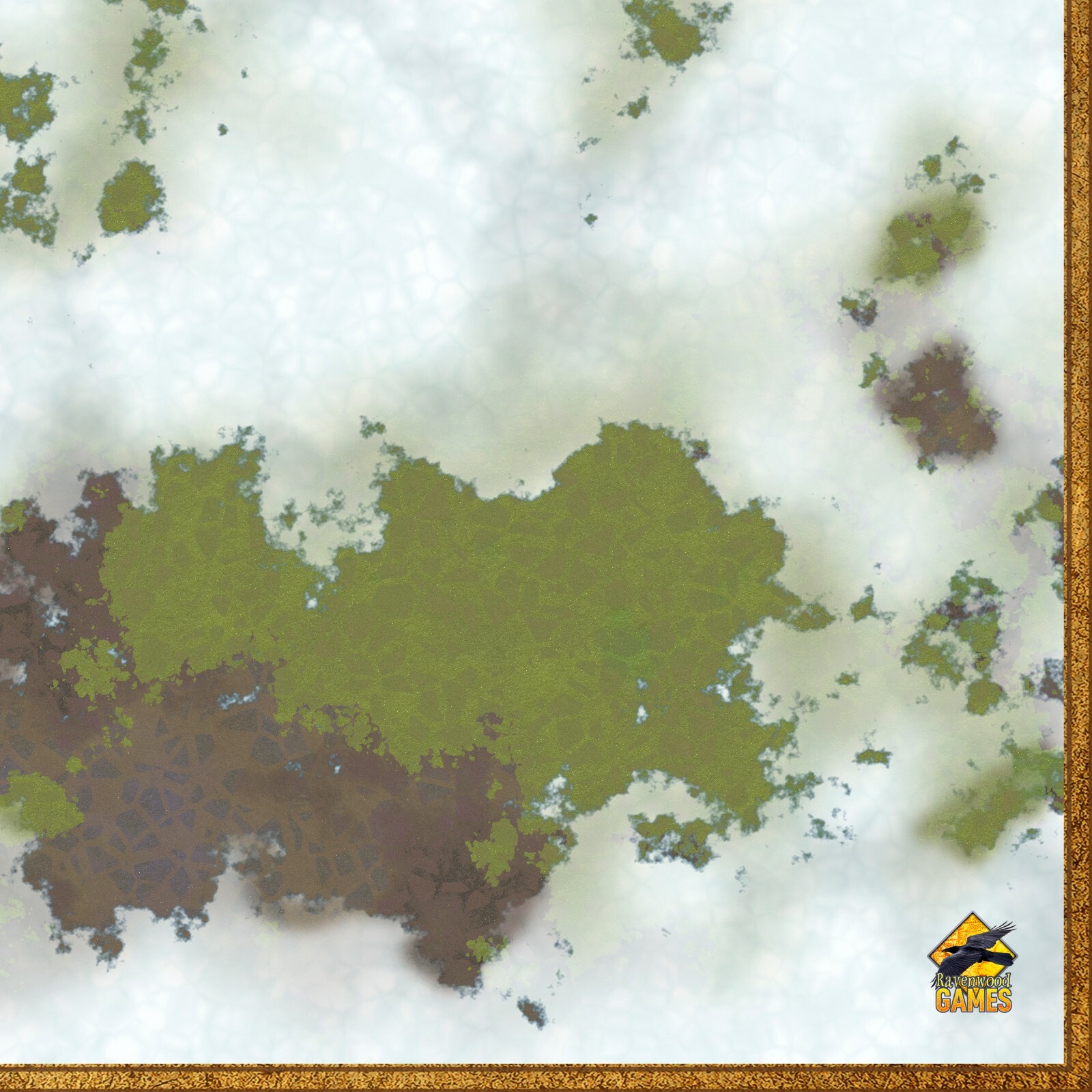 Snow Covered Grass and Dirt 36"x36" Battle Mat - D&D and Pathfinder ...