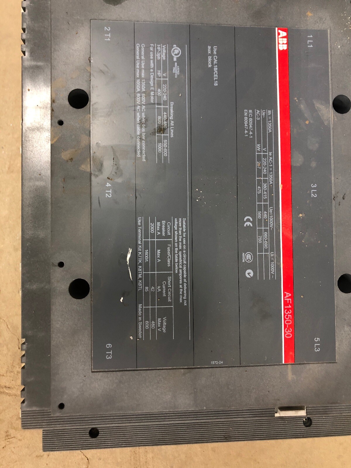 1 Used ABB AF1350-30 CONTACTOR 1350A 1000V 3P NIB ***MAKE OFFER*** | eBay