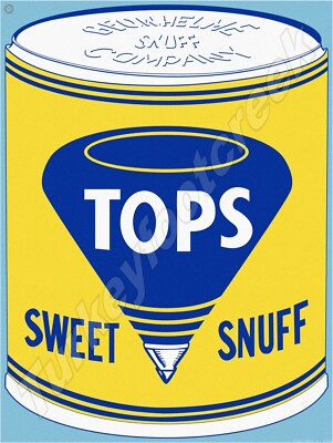 Tops Sweet Snuff Metal Sign 3 Sizes to Choose From | eBay