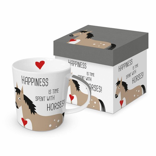 PPD Trend Mug Happiness & Horses in Geschenkbox Tee Tasse Kaffee Becher ...